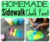 Easy Fizzy Homemade Sidewalk Chalk Paint