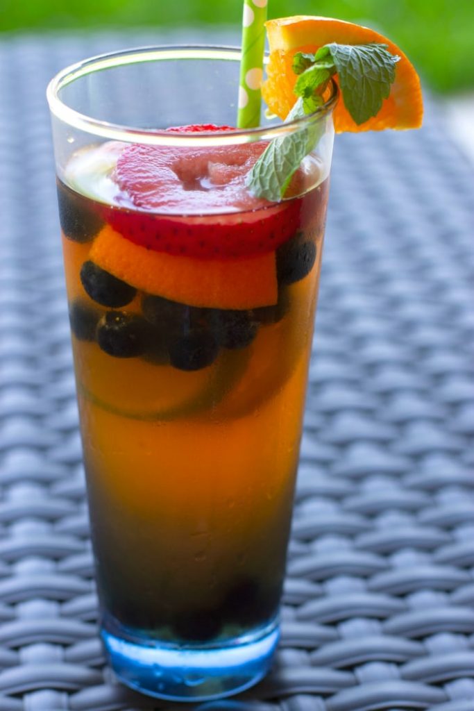 Summer Sparkling Rainbow Tea Cocktail Recipe for Entertaining
